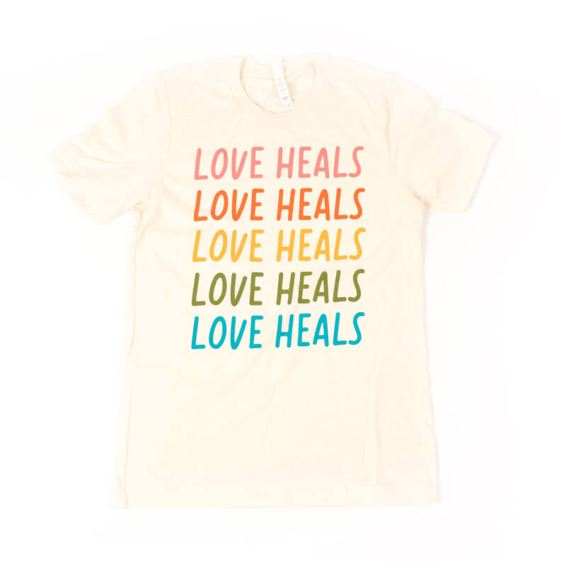 Short Sleeve Love Heals Pride Tee - Thistle Farms