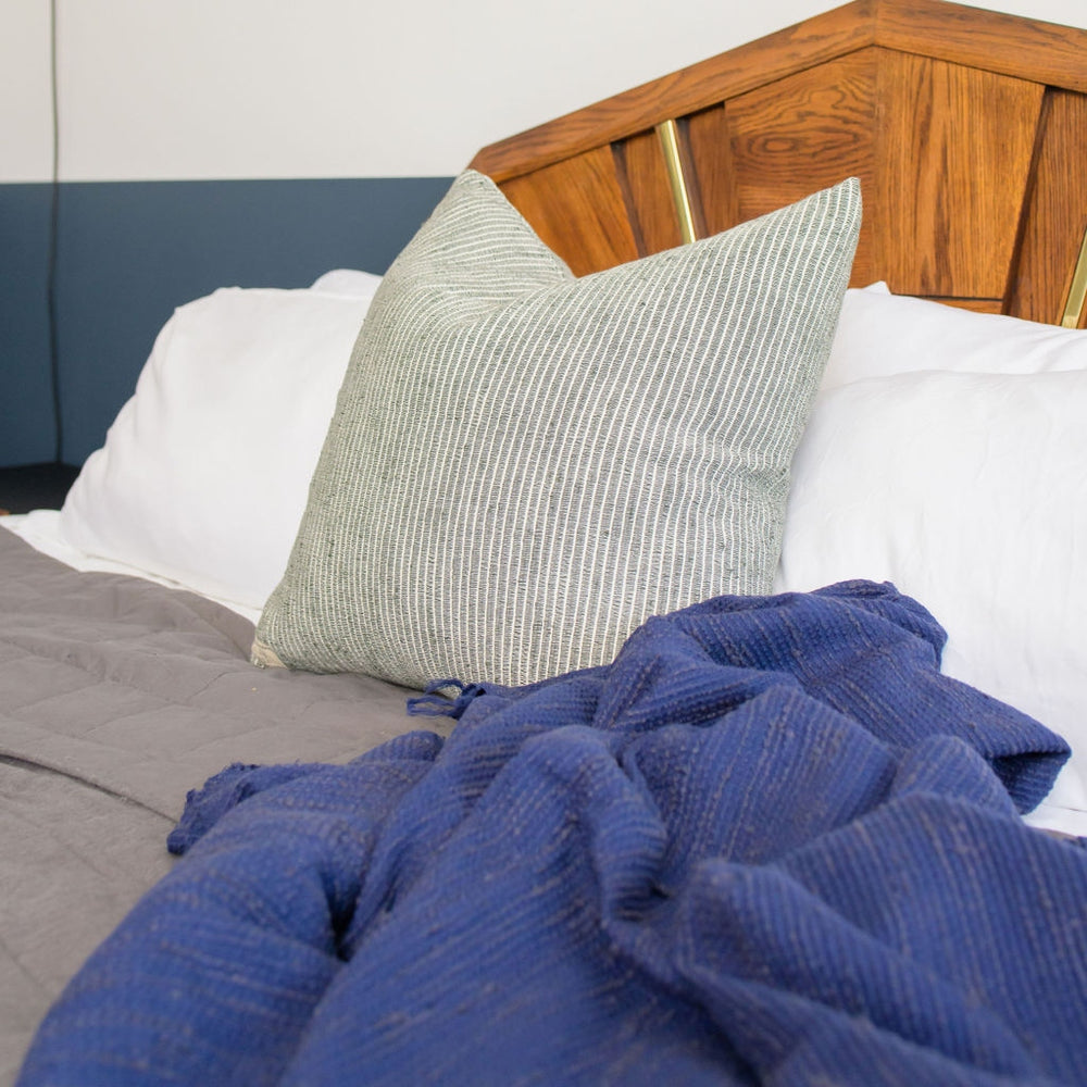 Slub Waffle Throw - Deep Sea - Thistle Farms